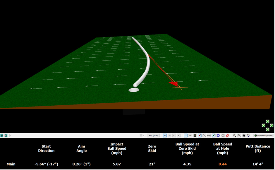 Quintic Ball Roll Overhead Putt Tracker